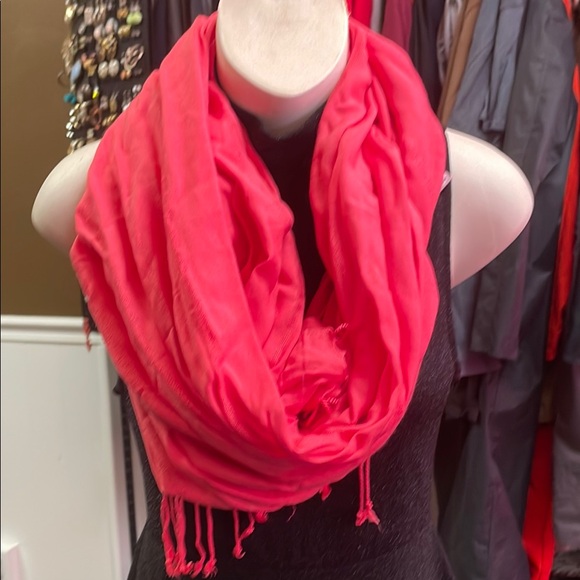 Accessories | Beautiful Tangerine Scarf With Fringe Can Be Draped Or ...